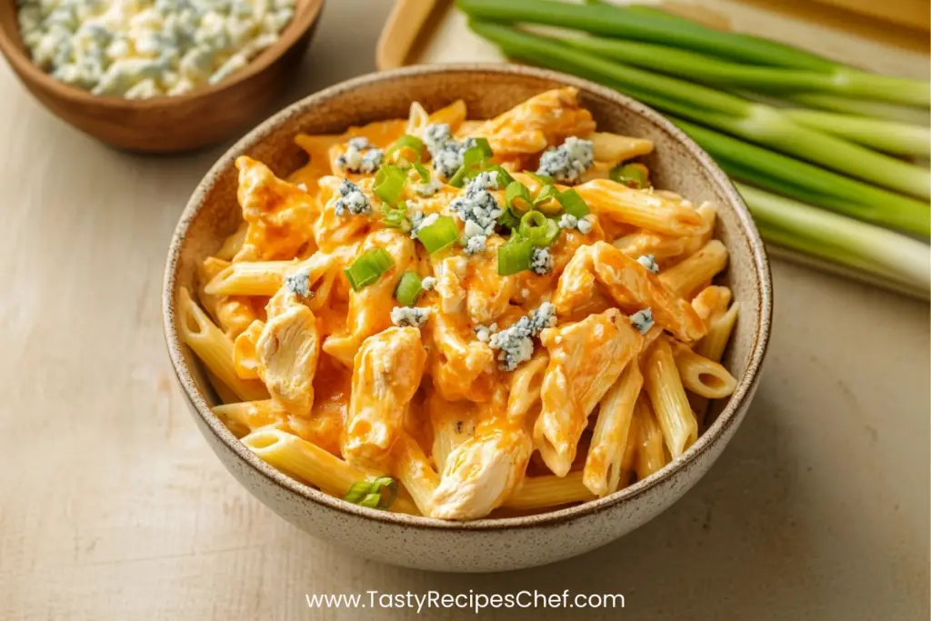Buffalo Chicken Alfredo Penne - Tasty Recipes Chef