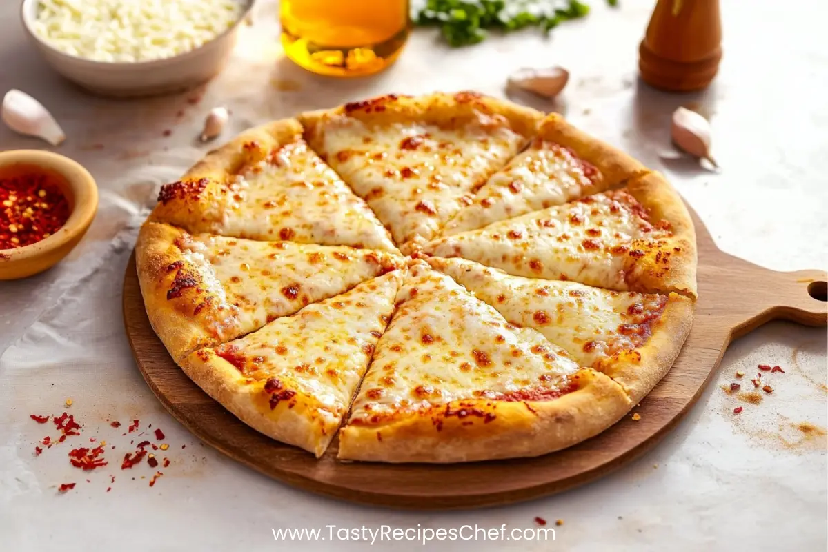 Garlic Cheese Pizza: Cheesy & Garlicky Bliss - Tasty Recipes Chef
