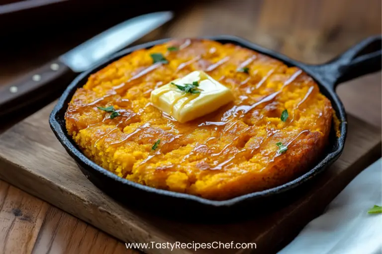 Honey Butter Sweet Potato Cornbread - Tasty Recipes Chef