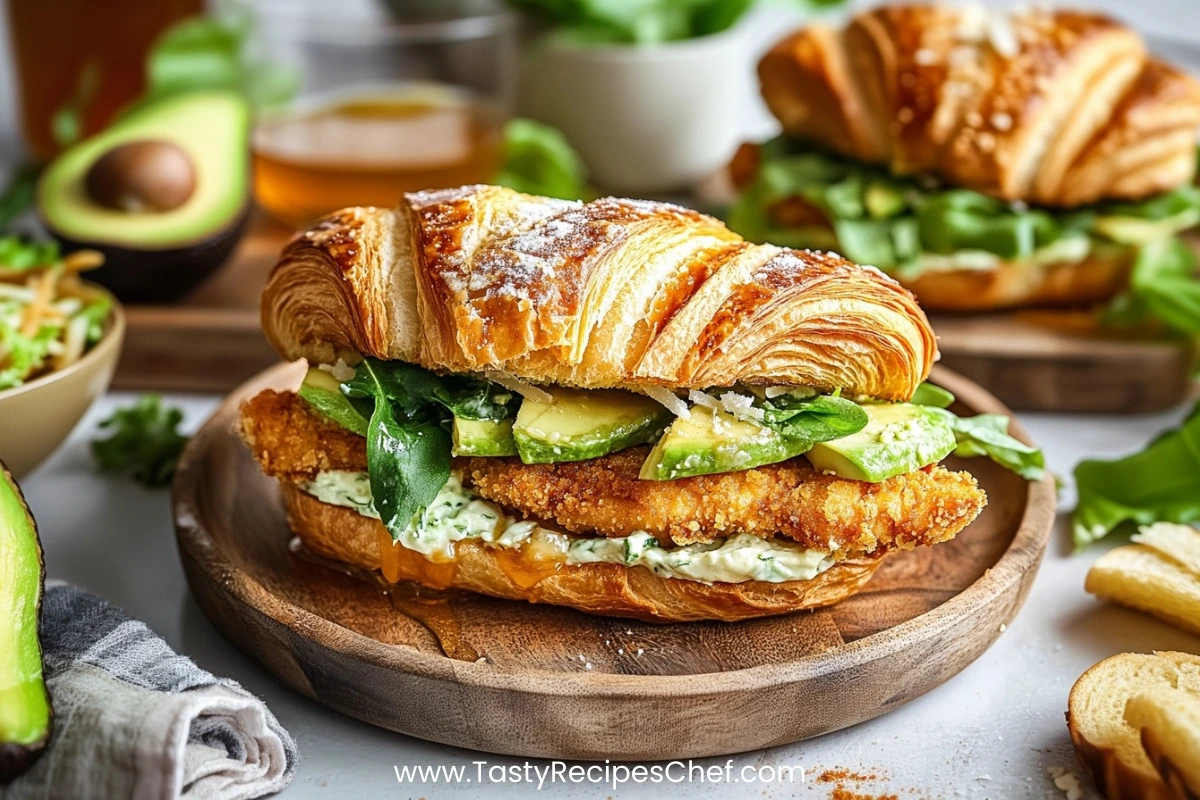 Chicken Caesar Croissant Sandwich Guide - Tasty Recipes Chef
