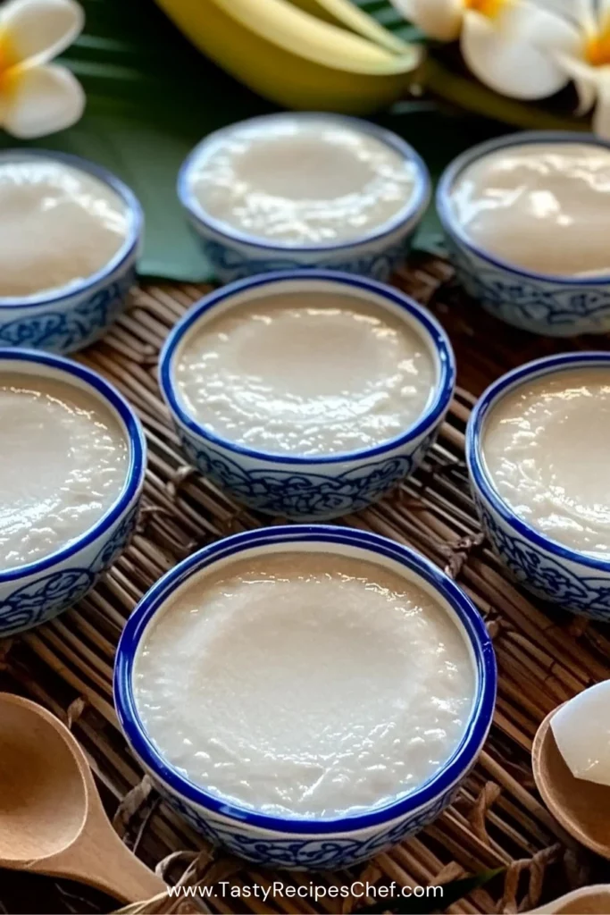 Thai Coconut Custard Dessert Recipe - Tasty Recipes Chef