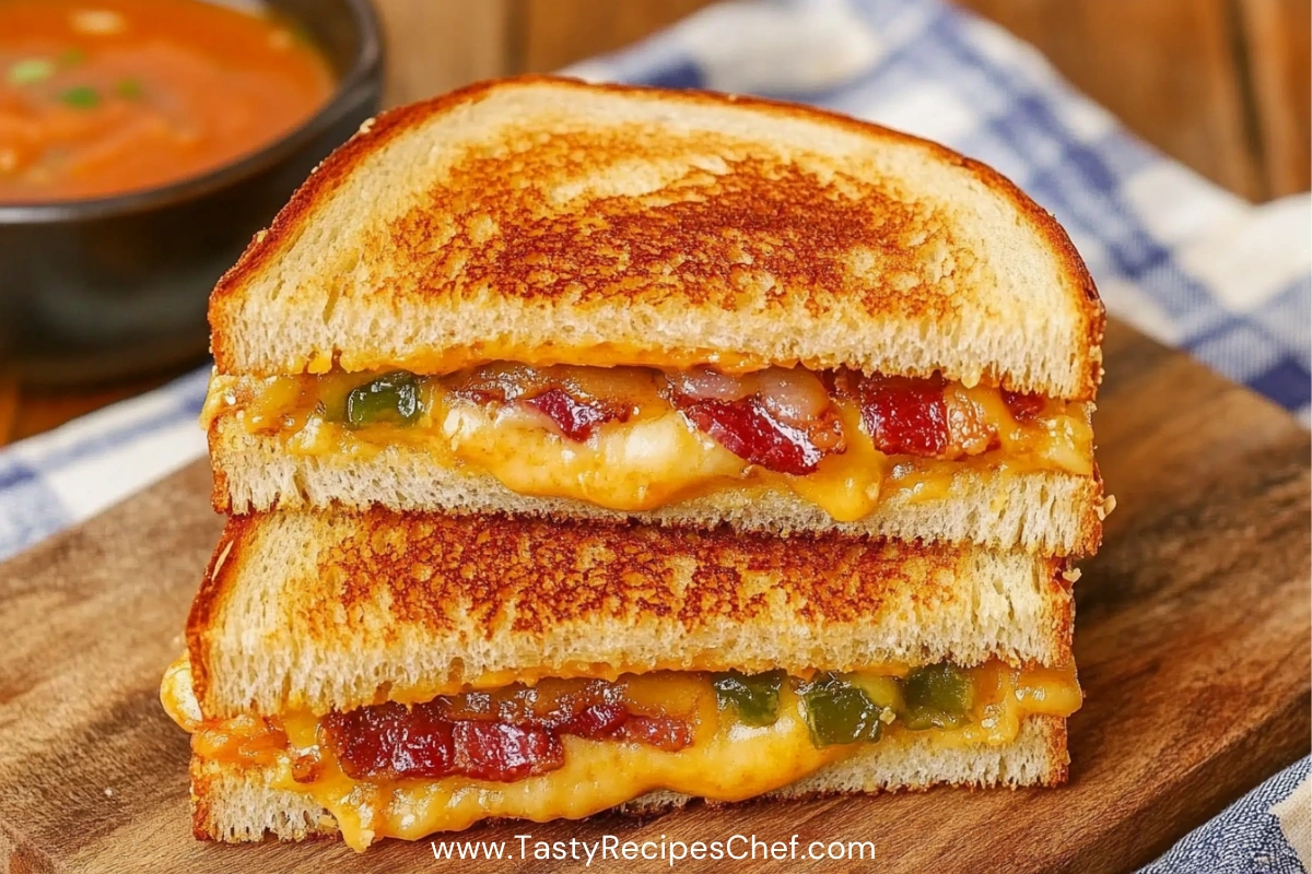 Bacon Grilled Cheese Sandwich Recipe - Tasty Recipes Chef