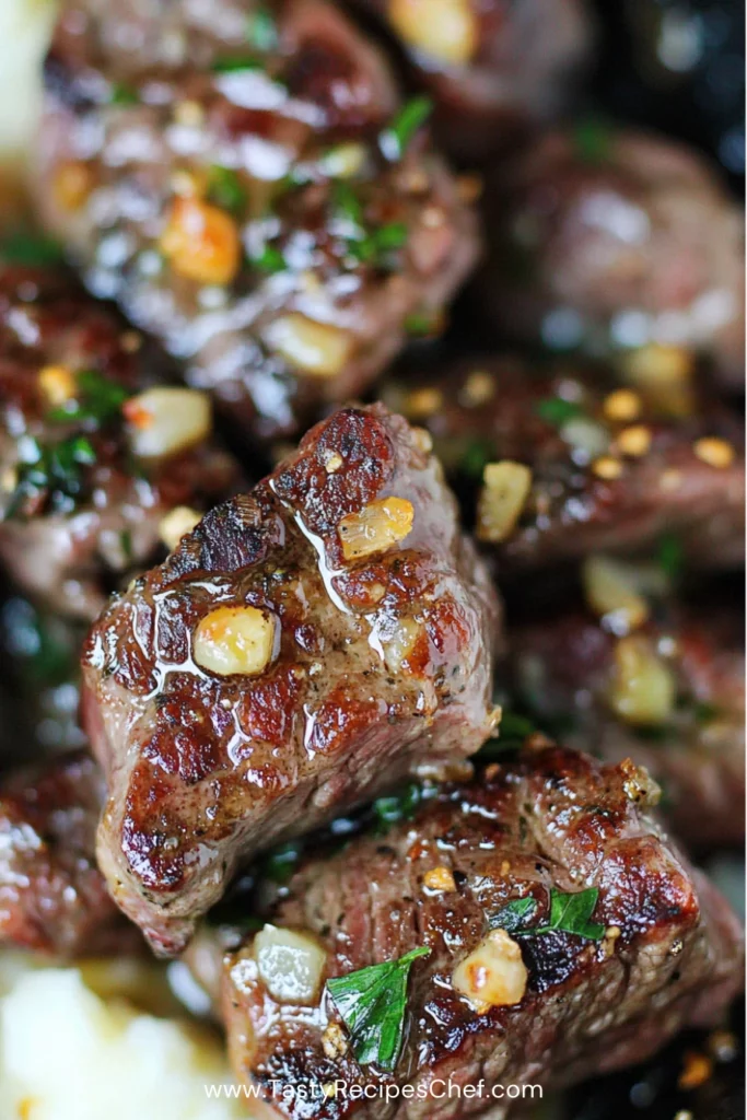 Garlic Butter Steak Tips Packed with Flavor - Tasty Recipes Chef