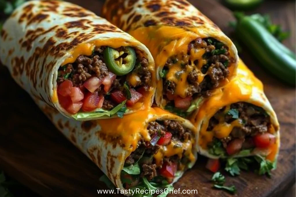 Cheesy Beef Fiesta Wraps with Bold Flavor - Tasty Recipes Chef