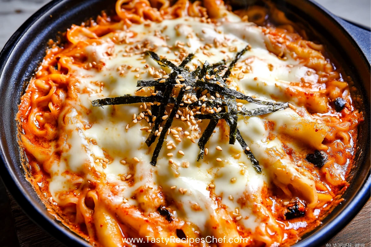 Cheesy Rabokki with Ramen Noodles - Tasty Recipes Chef