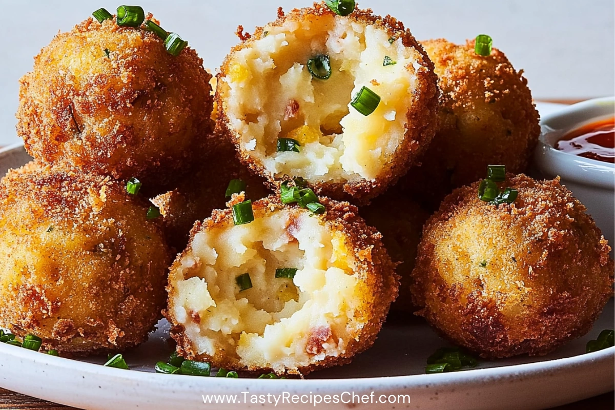 Crispy Fried Mashed Potato Balls Recipe - Tasty Recipes Chef