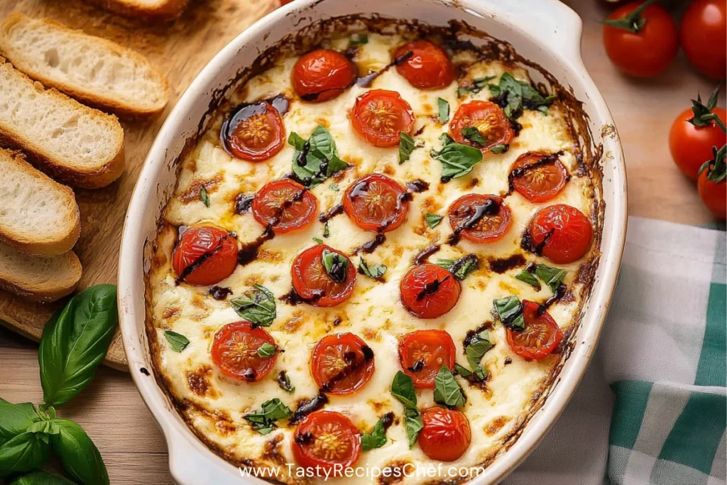 Easy Caprese Dip: Cheesy and Fresh Delight - Tasty Recipes Chef