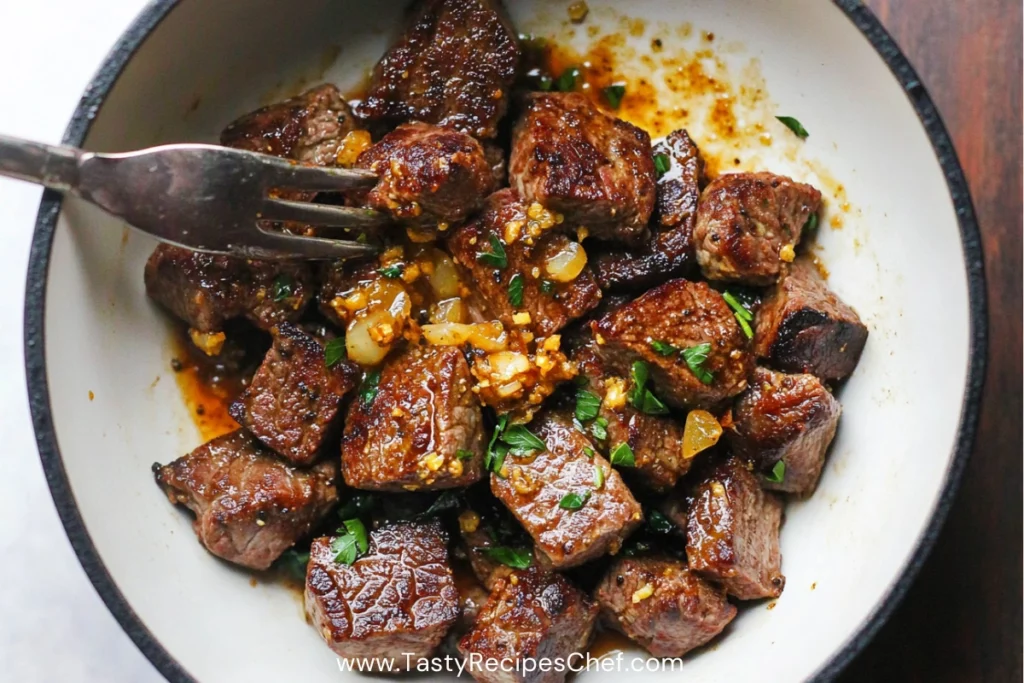 Garlic Butter Steak Tips Packed with Flavor - Tasty Recipes Chef