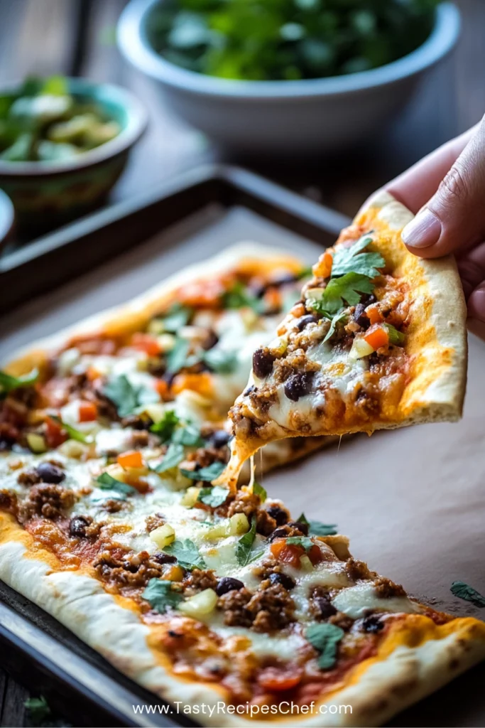 Taco Style Pizza Crust: Tex-Mex Mash-Up - Tasty Recipes Chef