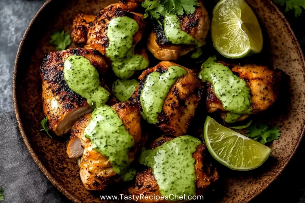 Peruvian Chicken with Creamy Green Sauce - Tasty Recipes Chef
