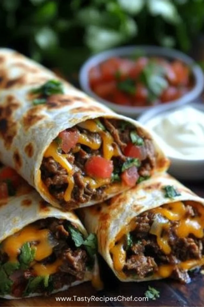 Cheesy Beef Fiesta Wraps with Bold Flavor - Tasty Recipes Chef