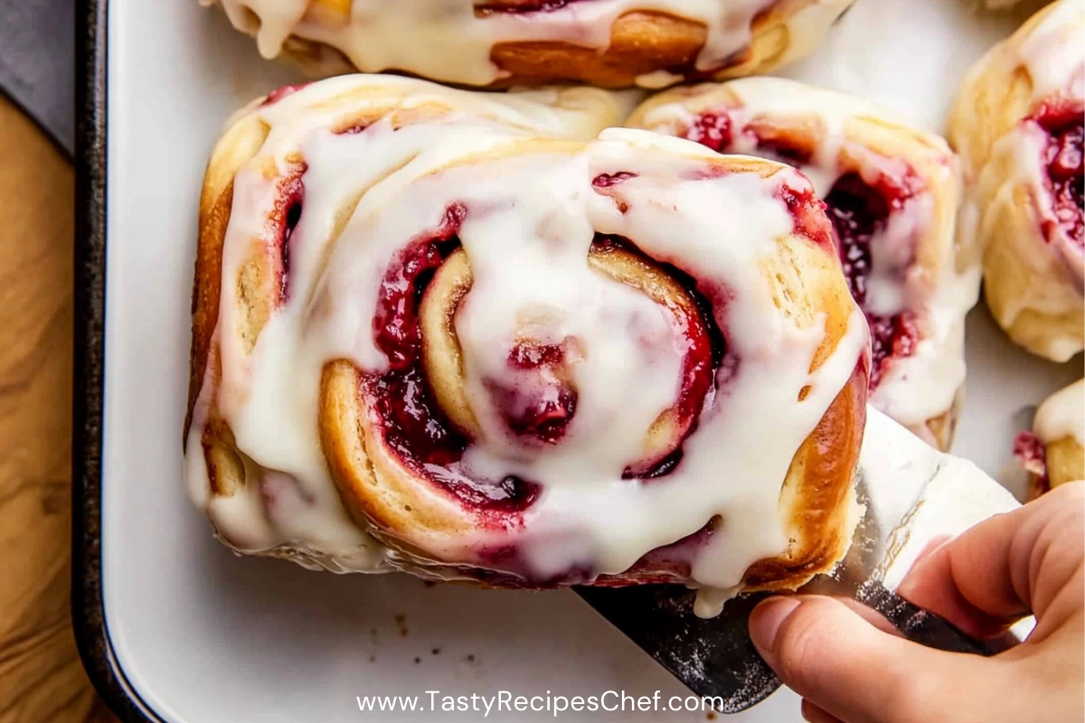 Raspberry Cinnamon Rolls Recipe - Tasty Recipes Chef