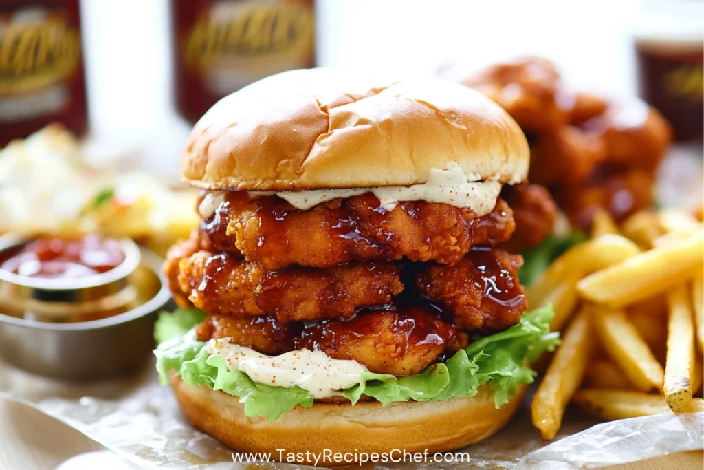 Sticky Crispy Kipburger: Crispy Chicken Bliss - Tasty Recipes Chef