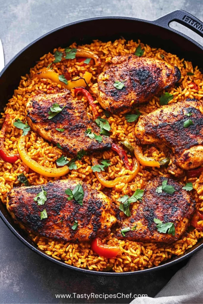 One Pot Cajun Chicken and Rice - Tasty Recipes Chef