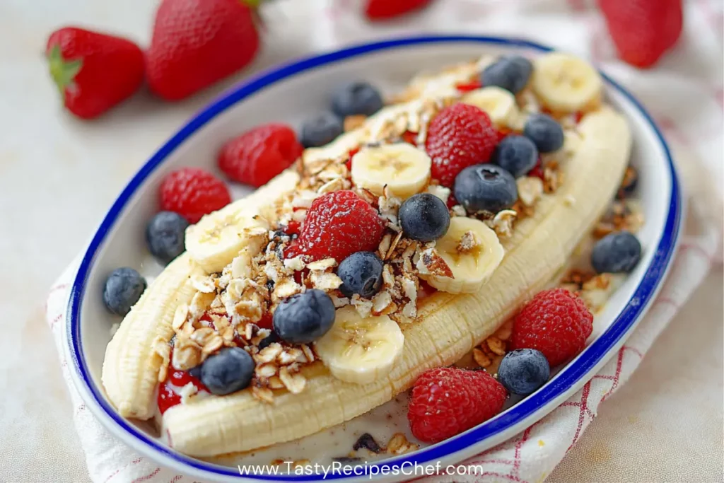 Breakfast Banana Split Recipe - Tasty Recipes Chef