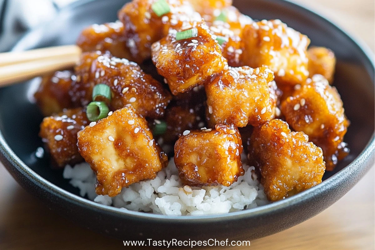 Crispy Honey Garlic Tofu - Tasty Recipes Chef