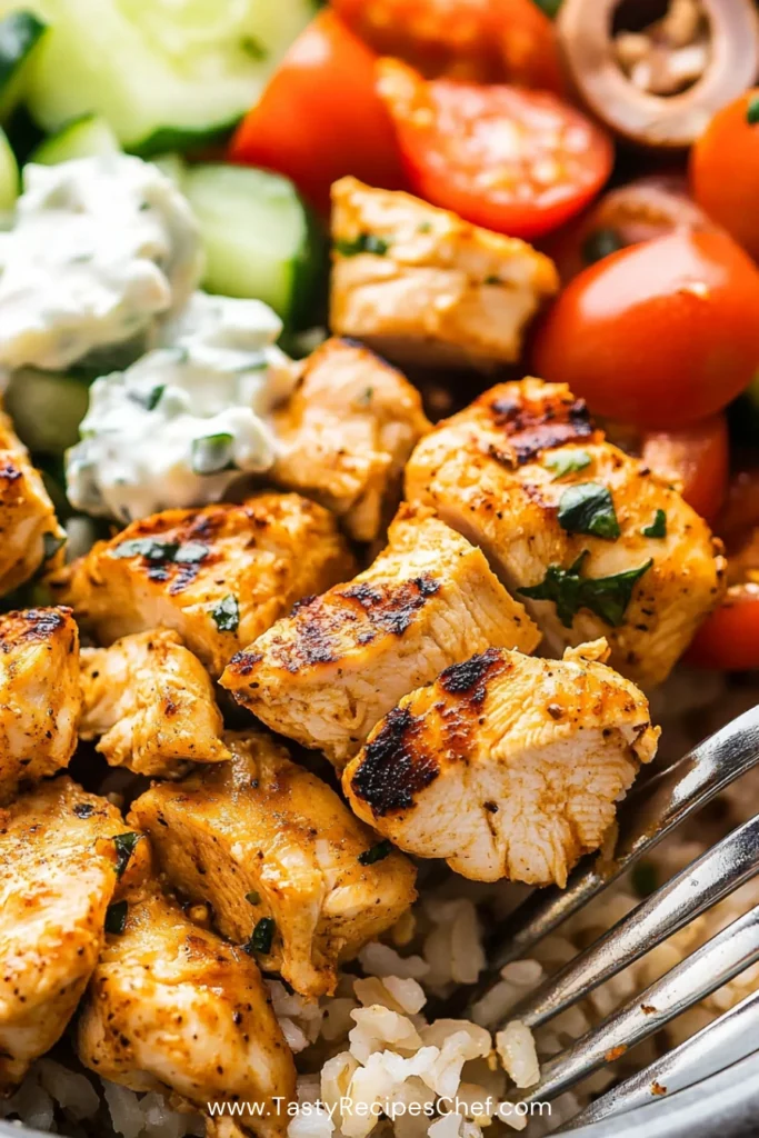 Healthy Chicken Gyro Bowls - Tasty Recipes Chef