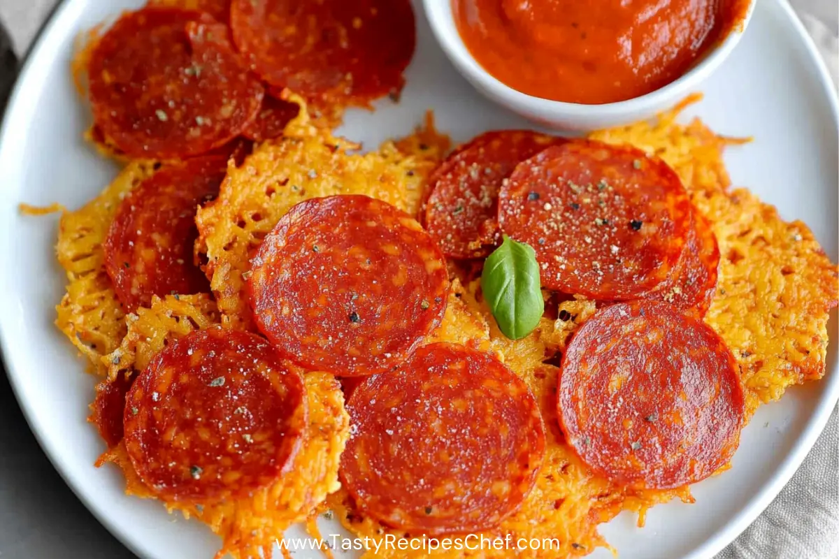 Keto Pepperoni Cheese Crisps - Tasty Recipes Chef