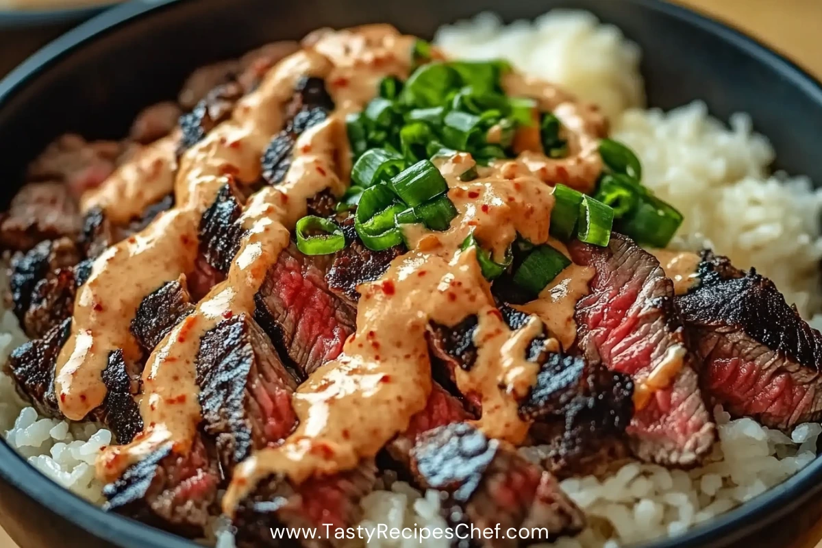 Korean BBQ Steak Bowls - Tasty Recipes Chef