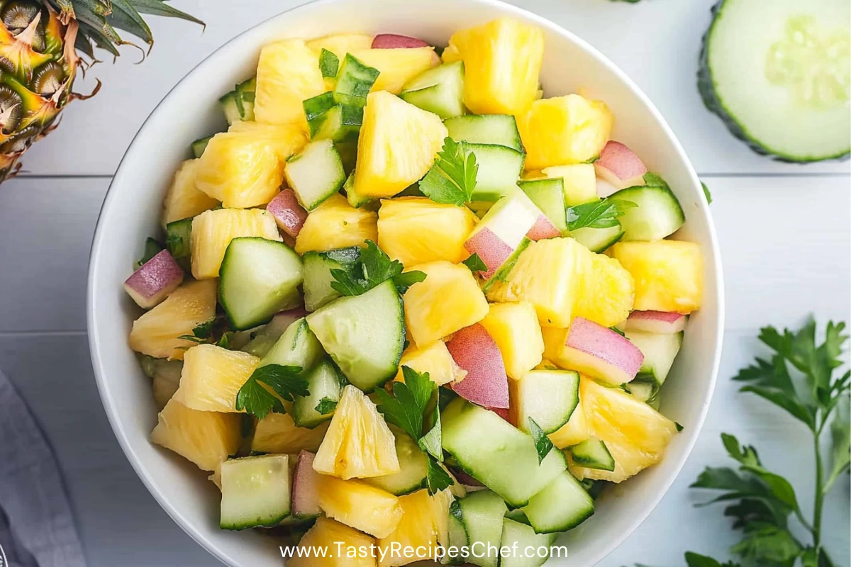 Pineapple Cucumber Salad Recipe - Tasty Recipes Chef