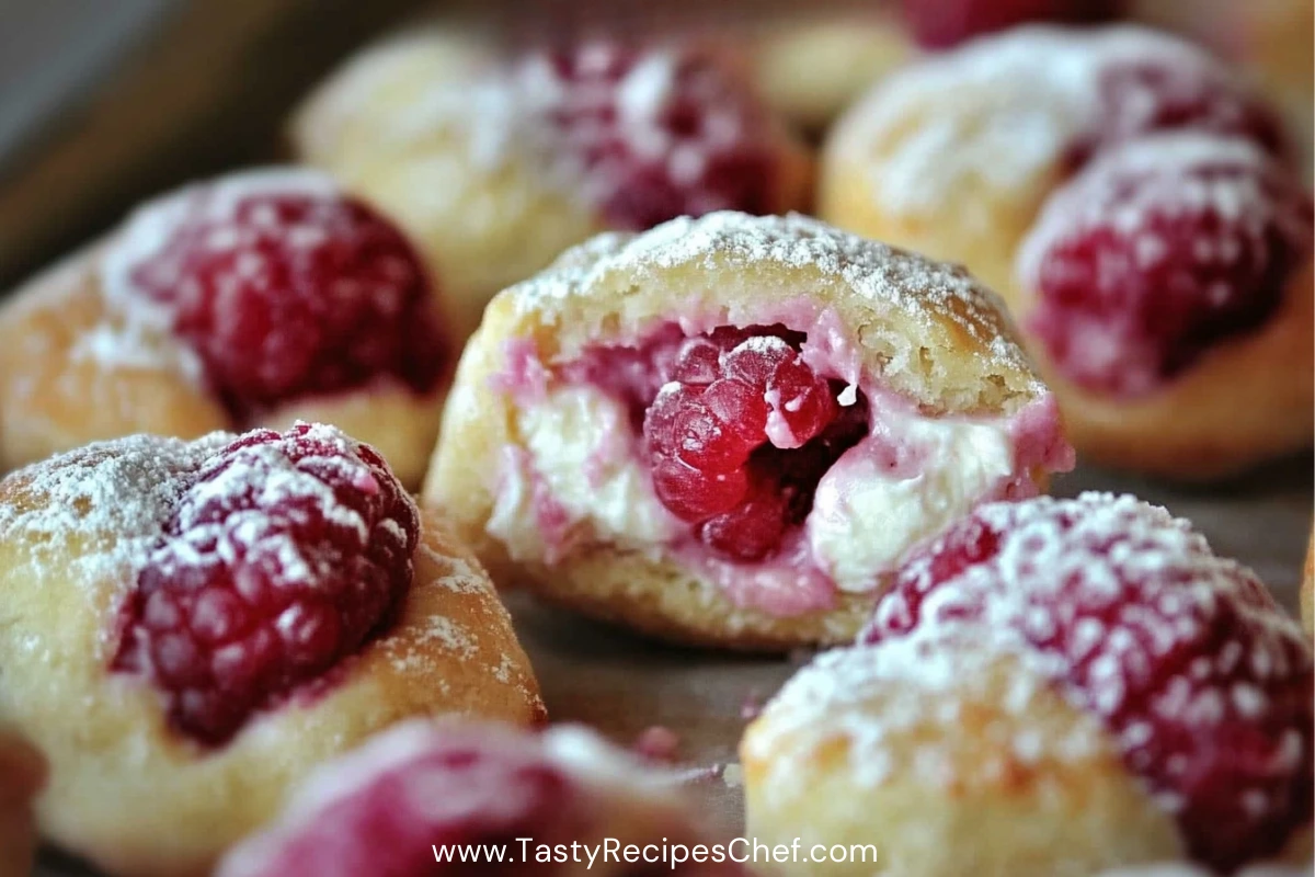 Raspberry Cream Cheese Bites - Tasty Recipes Chef