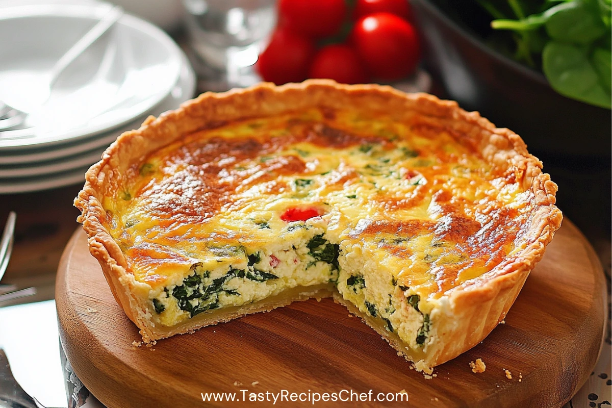 Ricotta Spinach Quiche Delight - Tasty Recipes Chef