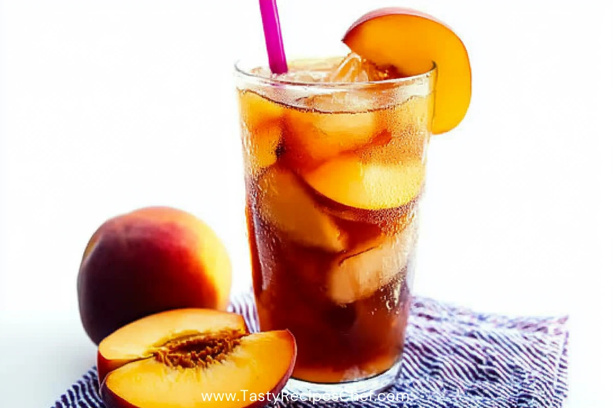 SWEET PEACH ICED TEA - Tasty Recipes Chef