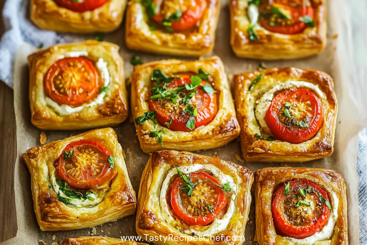 Tomato Puff Pastry Tartlets - Tasty Recipes Chef
