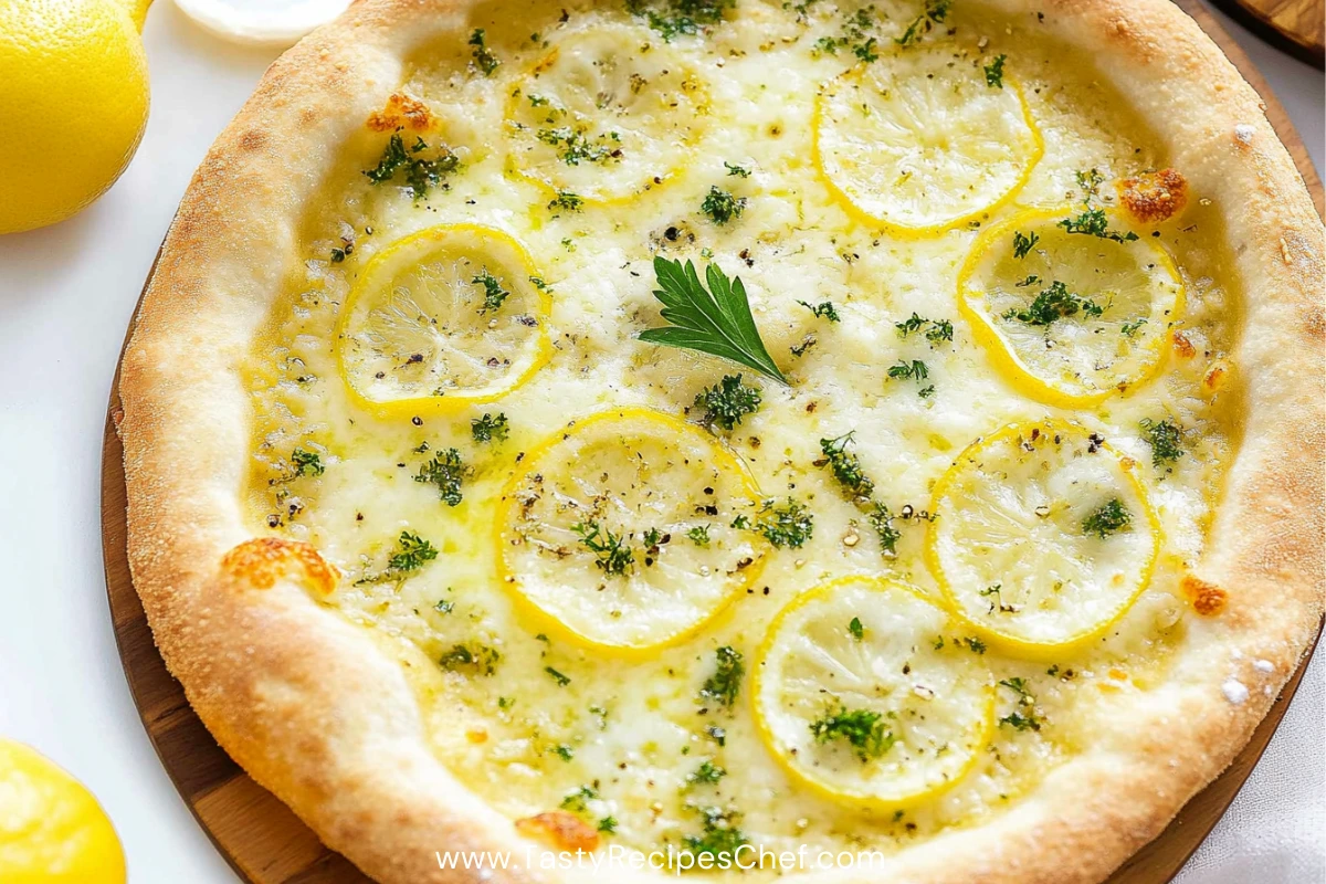 Zesty Lemon Pizza Recipe - Tasty Recipes Chef