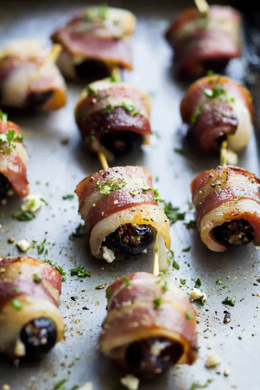 Bacon Wrapped Figs with Herb Goat Cheese - Tasty Recipes Chef
