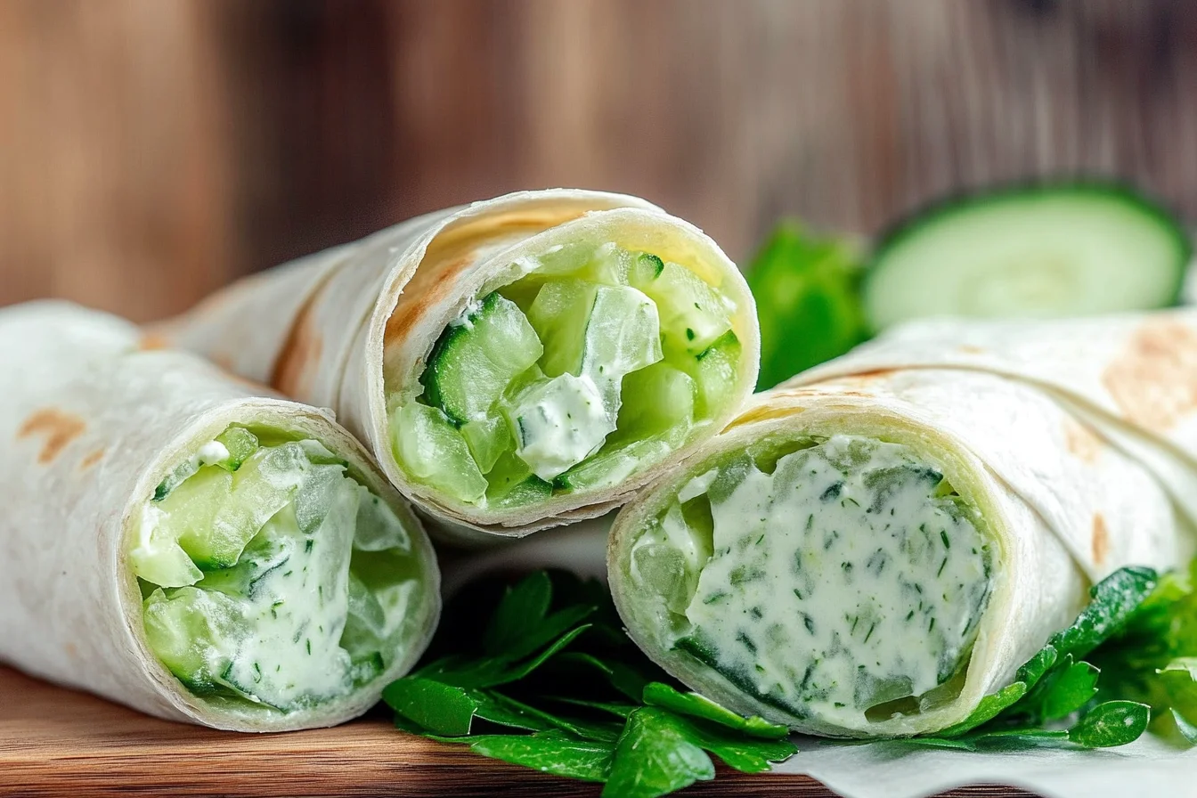 Cucumber Wraps with Green Goddess Dressing