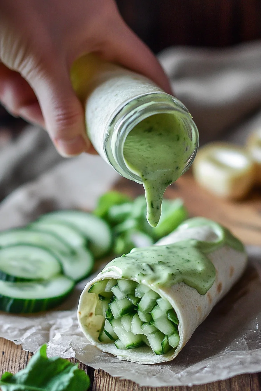 Cucumber Wraps with Green Goddess Dressing