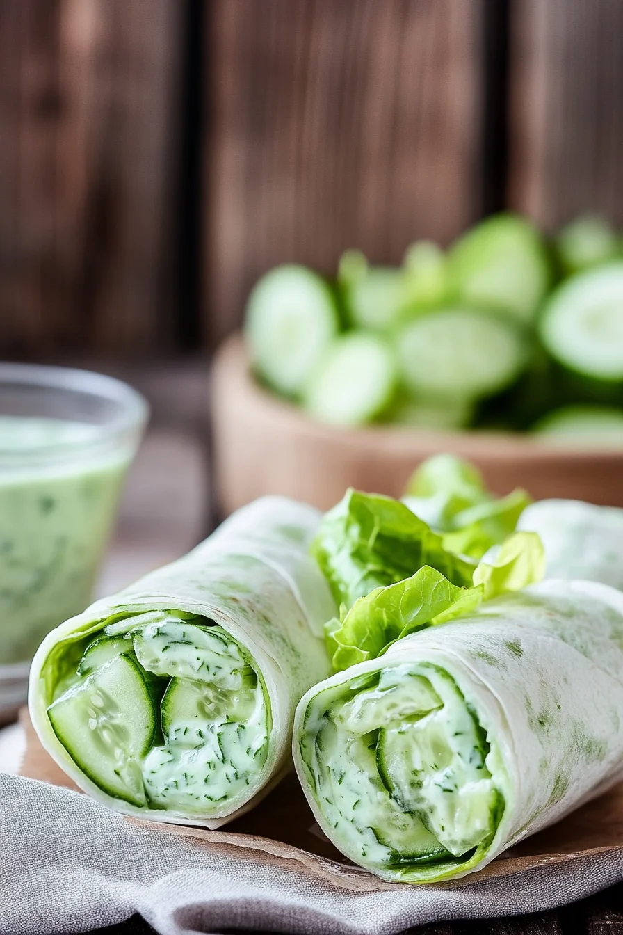 Cucumber Wraps with Green Goddess Dressing
