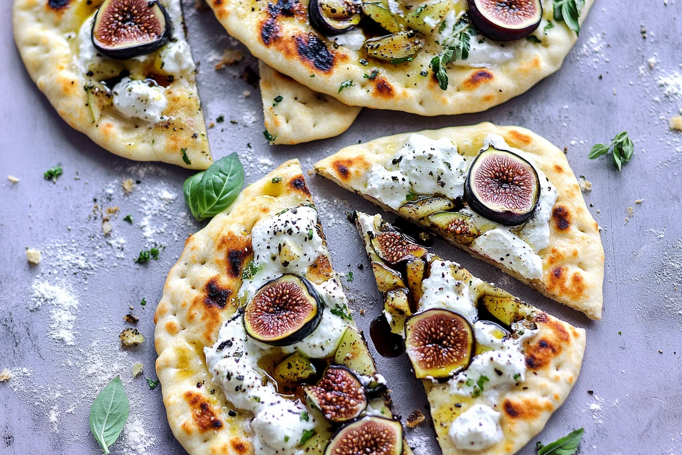 Fig Balsamic Naan Flatbreads - Tasty Recipes Chef