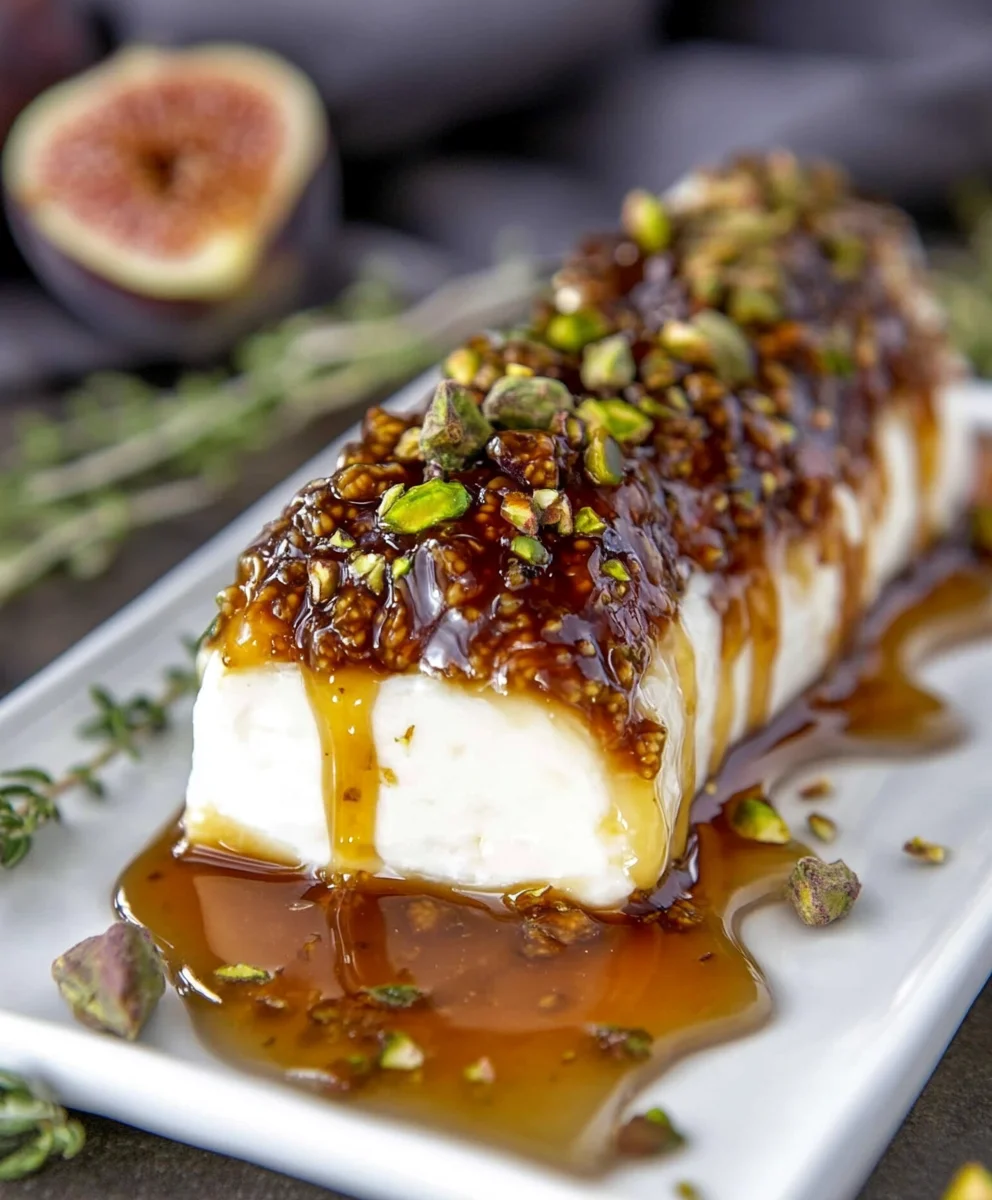 Honey Fig Pistachio Goat Cheese Appetizer - Tasty Recipes Chef