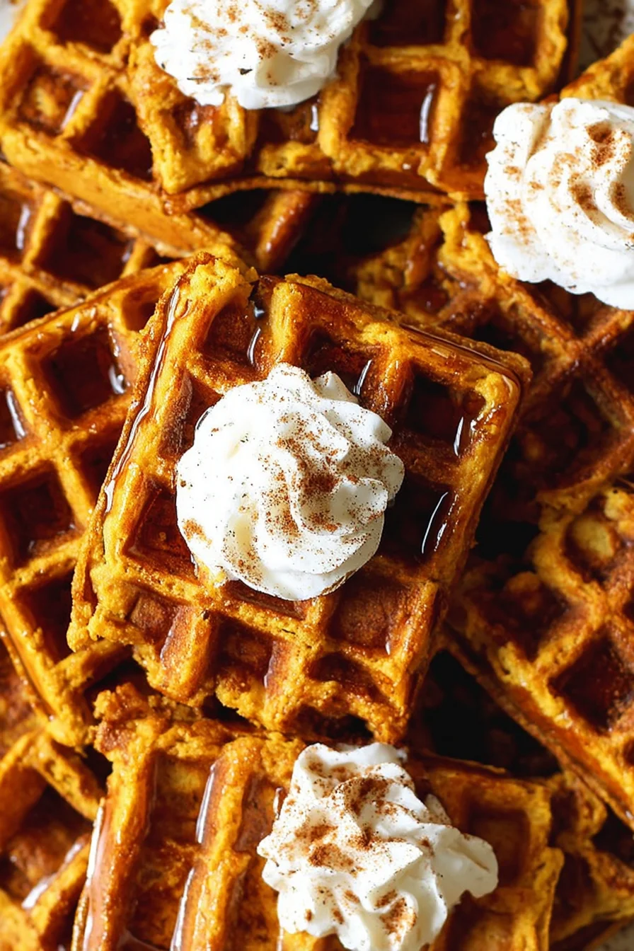 PUMPKIN SPICE WAFFLES - Tasty Recipes Chef