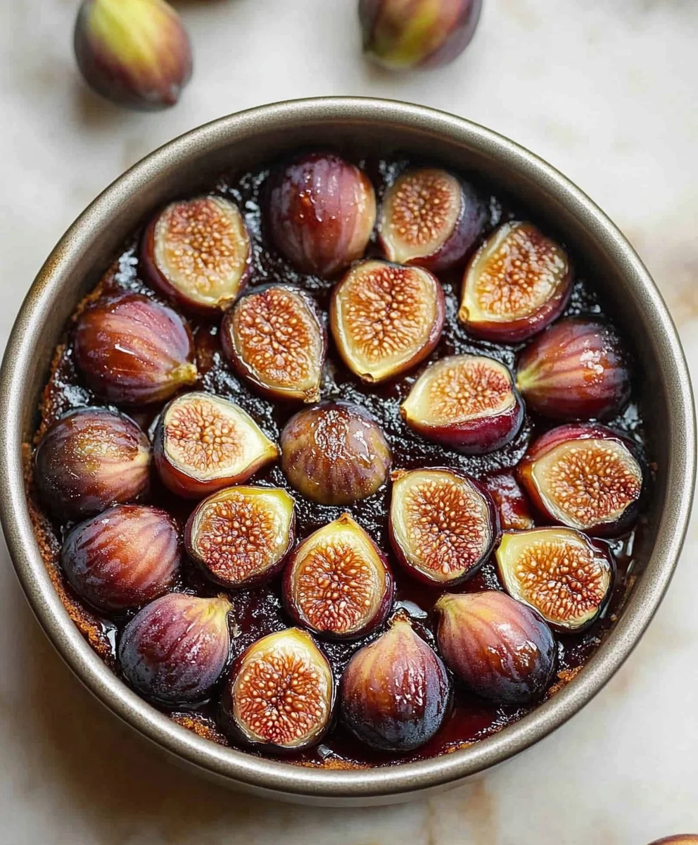 Upside Down Almond Fig Cake - Tasty Recipes Chef