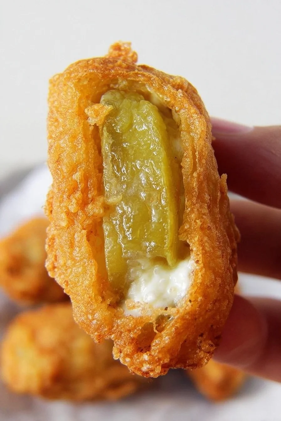 Beer Battered Fried Stuffed Pickles Recipe - Tasty Recipes Chef