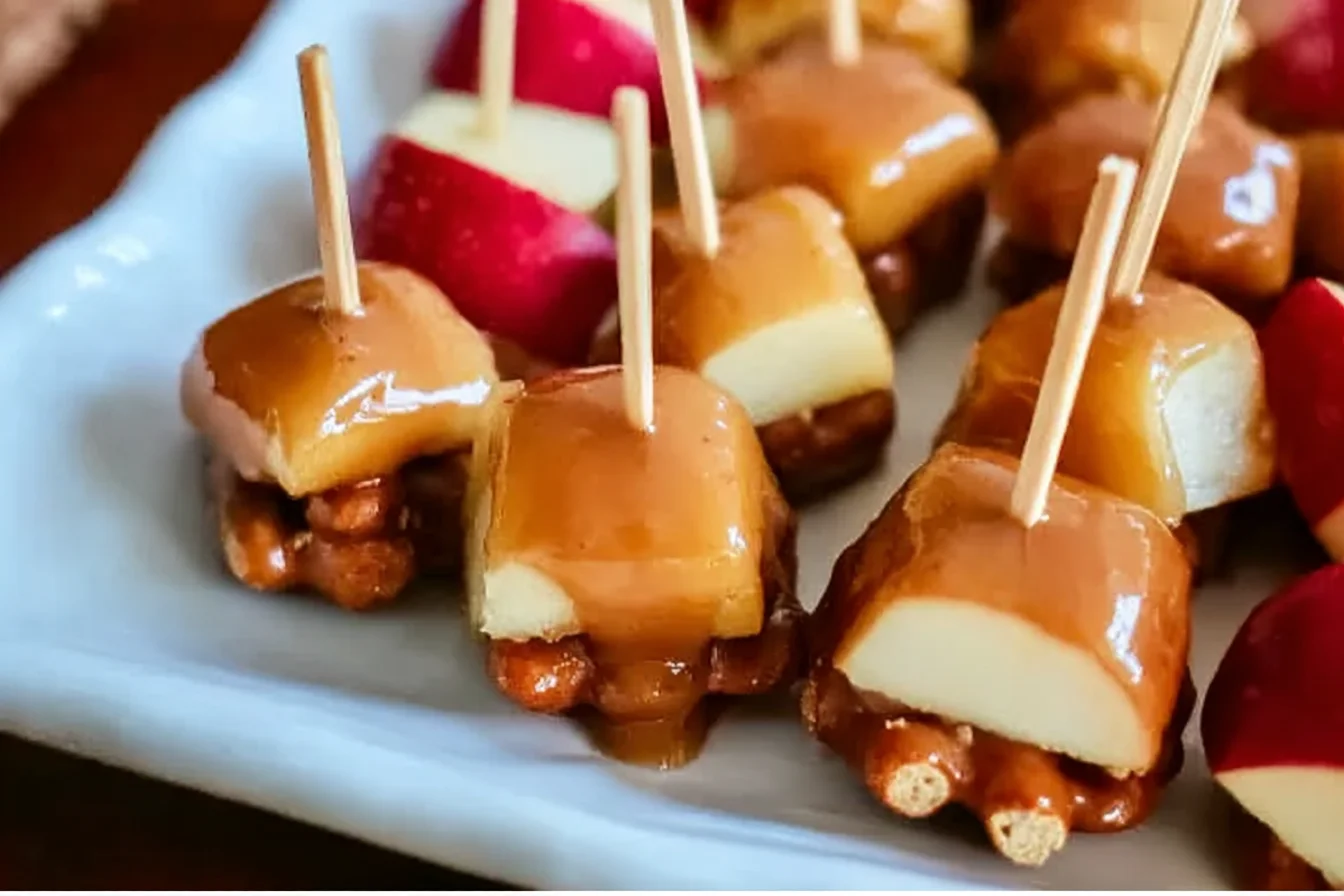 Caramel Apple Pretzel Bites - Tasty Recipes Chef