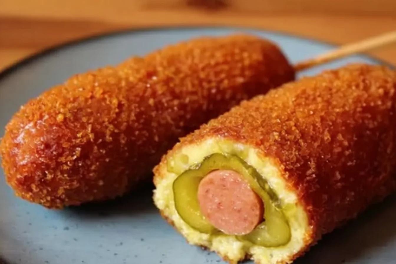 Homemade Disney Pickle Corn Dog - Tasty Recipes Chef