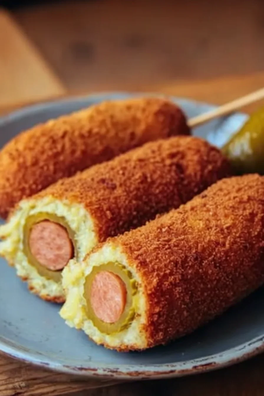 Homemade Disney Pickle Corn Dog - Tasty Recipes Chef