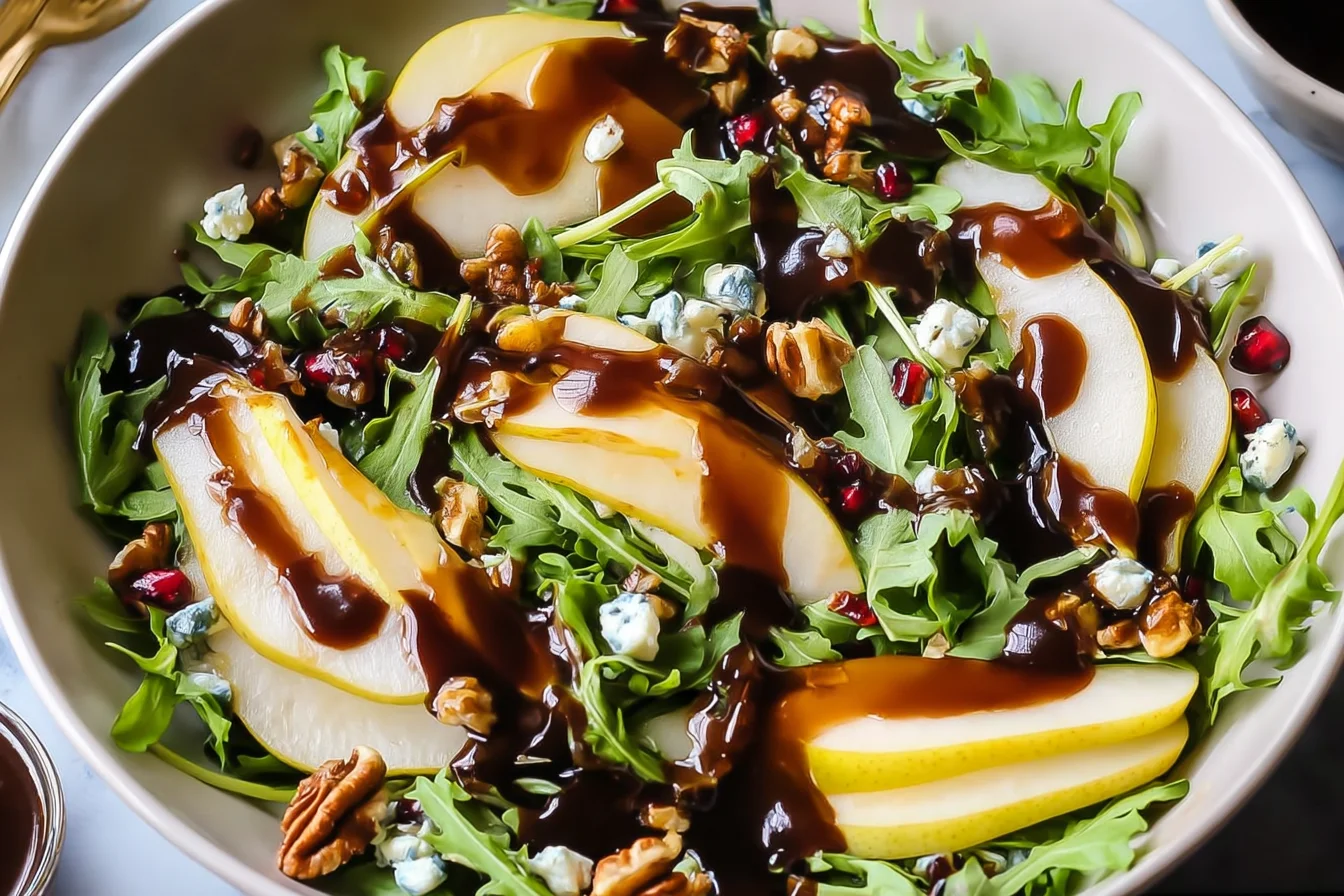 Pear Salad with Balsamic Dressing - Tasty Recipes Chef