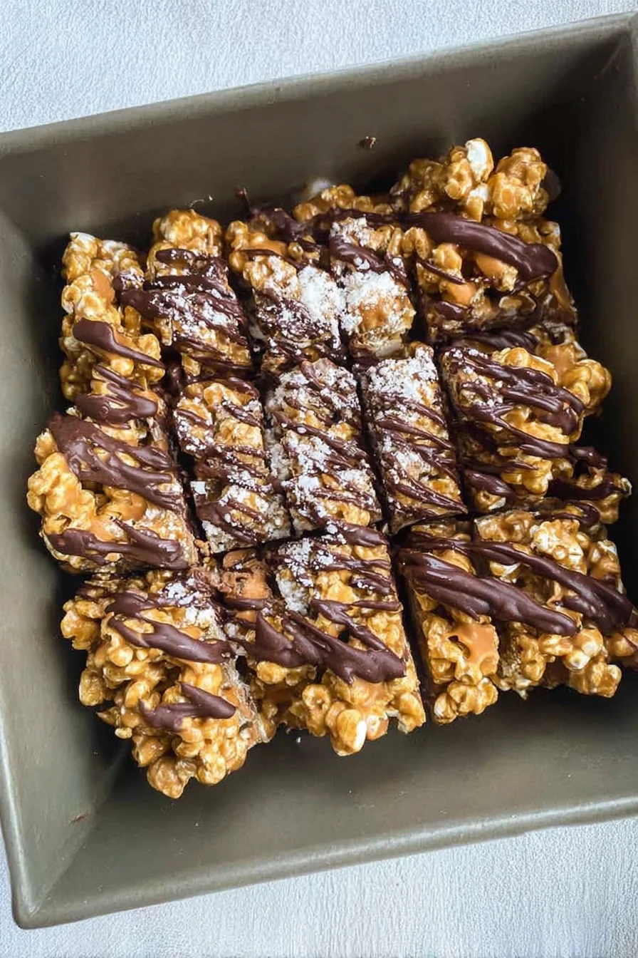 Peanut Butter & Chocolate Rice Cake Bars - Tasty Recipes Chef