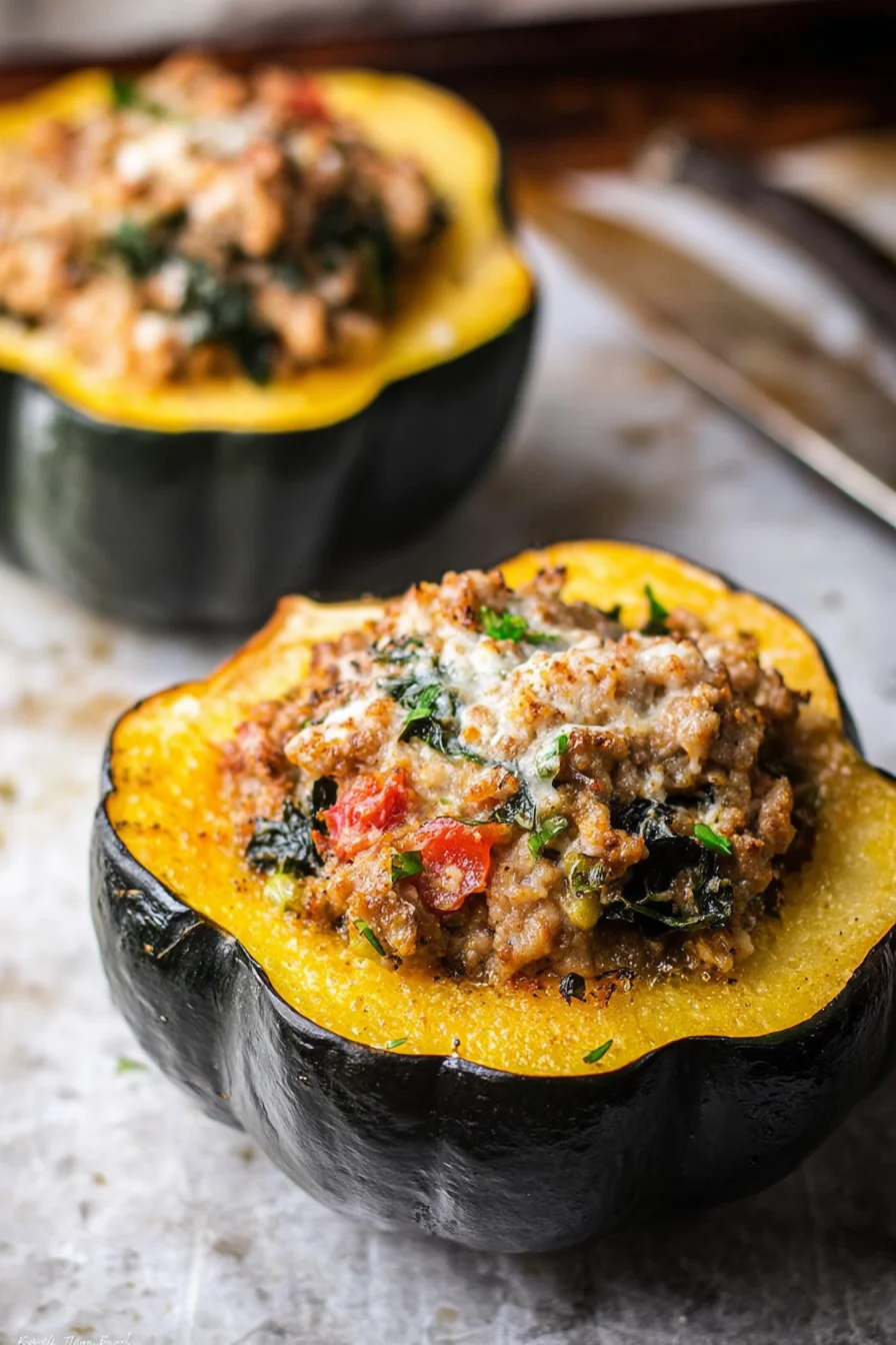 Sausage Stuffed Acorn Squash Tasty Recipes Chef