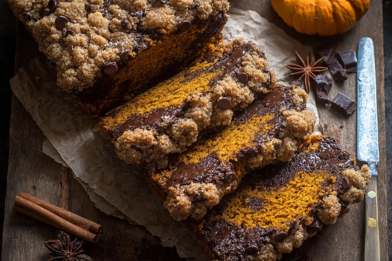 Pumpkin Chocolate Chip Streusel Bread - Tasty Recipes Chef