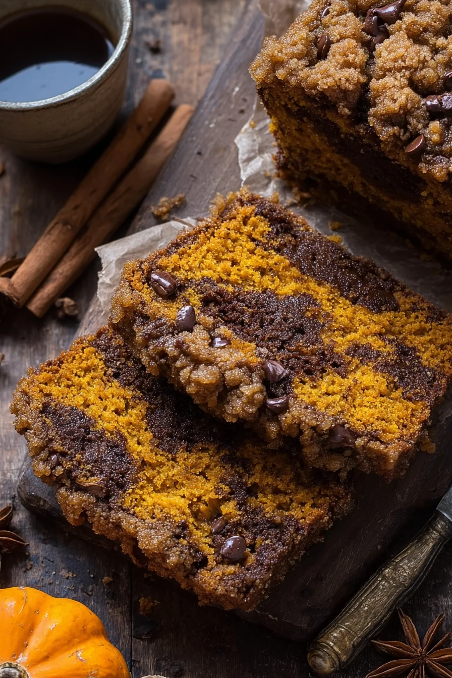 Pumpkin Chocolate Chip Streusel Bread - Tasty Recipes Chef
