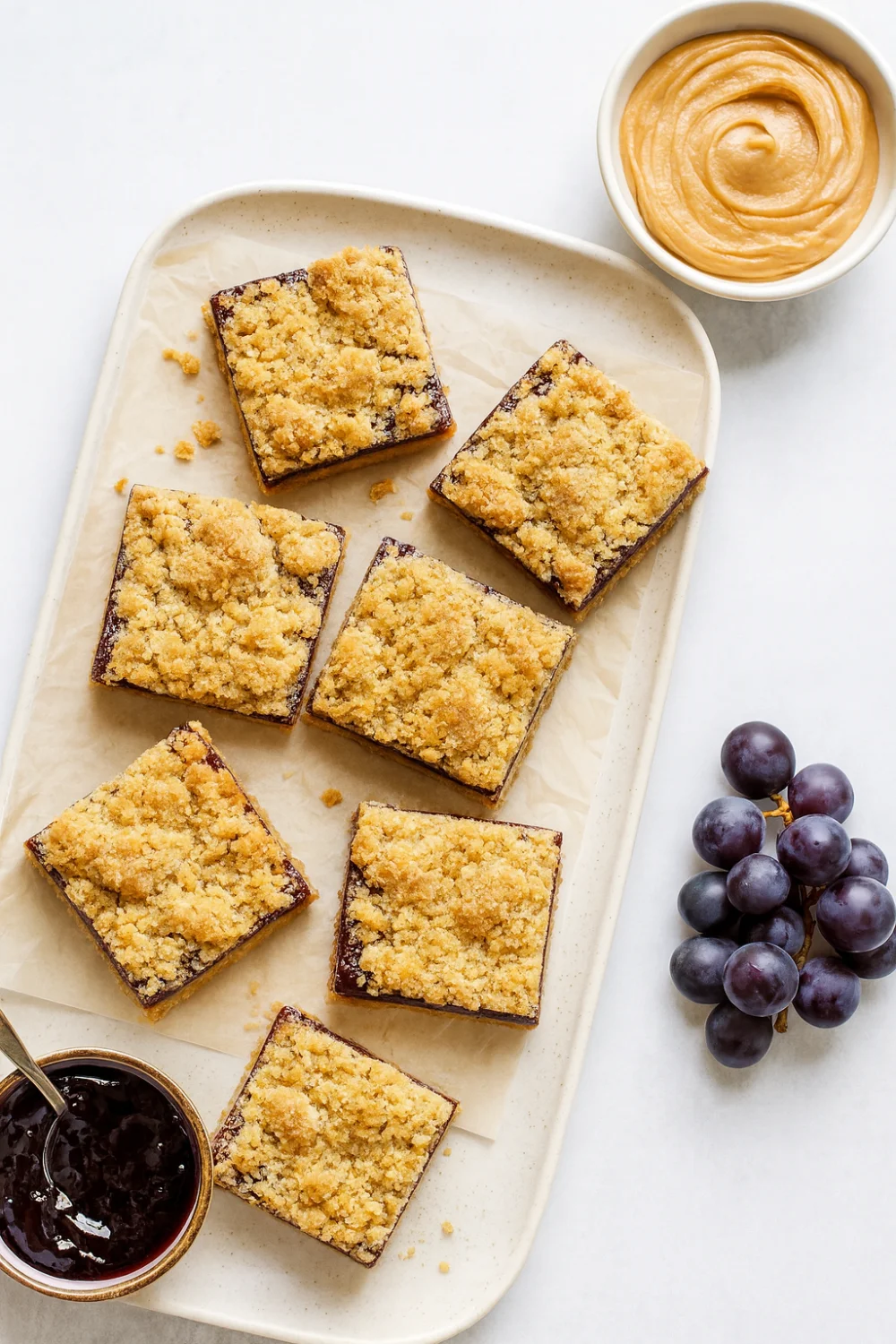 Concord Grape Peanut Butter Crumb Bars - Tasty Recipes Chef