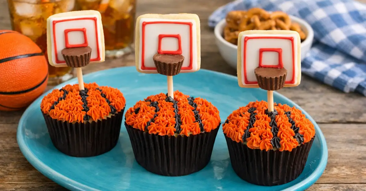 Basketball Hoop Cupcakes for Game Day Celebrations - TRC