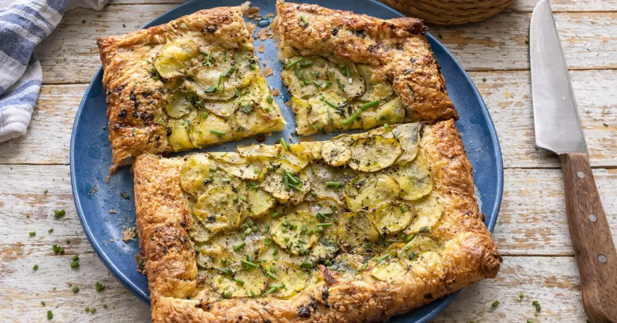 Cheesy Potato Chive Galette Recipe - Tasty Recipes Chef