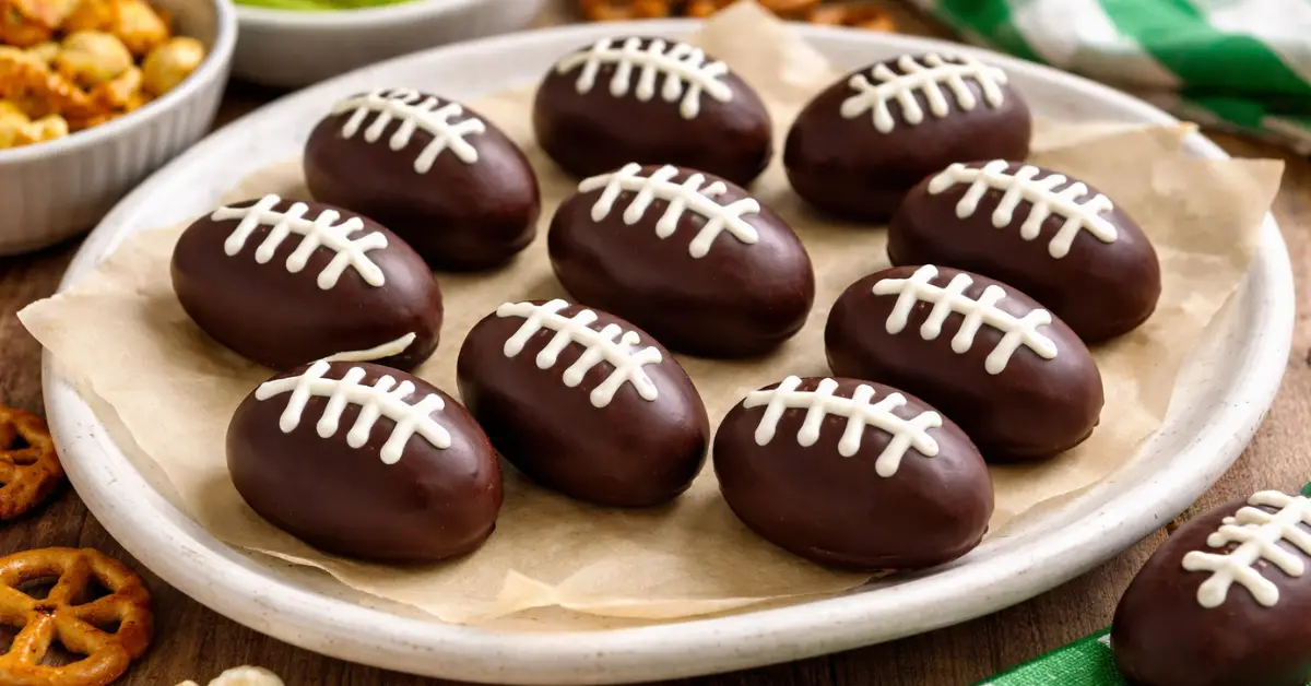 Football Shaped Oreo Truffles (Easy No-Bake Super Bowl Treats)